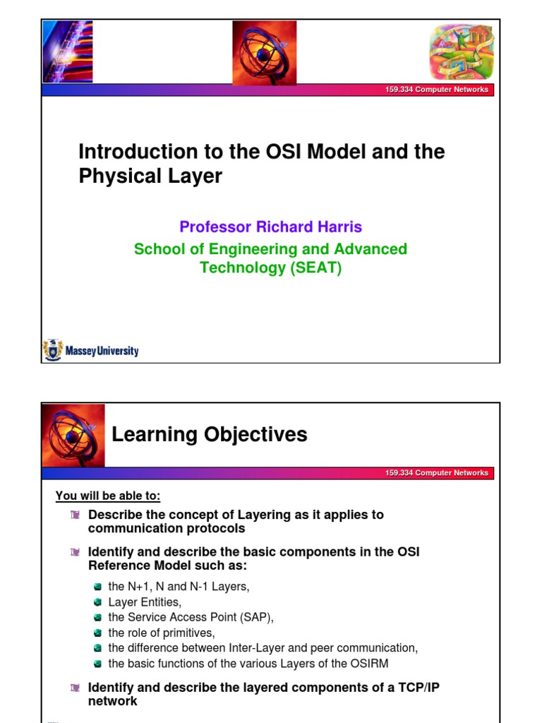 Introduction To The OSI Model and The Physical Layer: School of ...