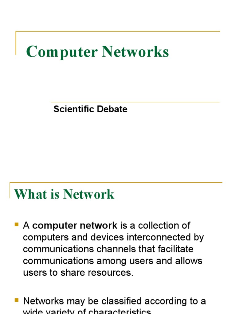 Computer Networks: Scientific Debate | PDF