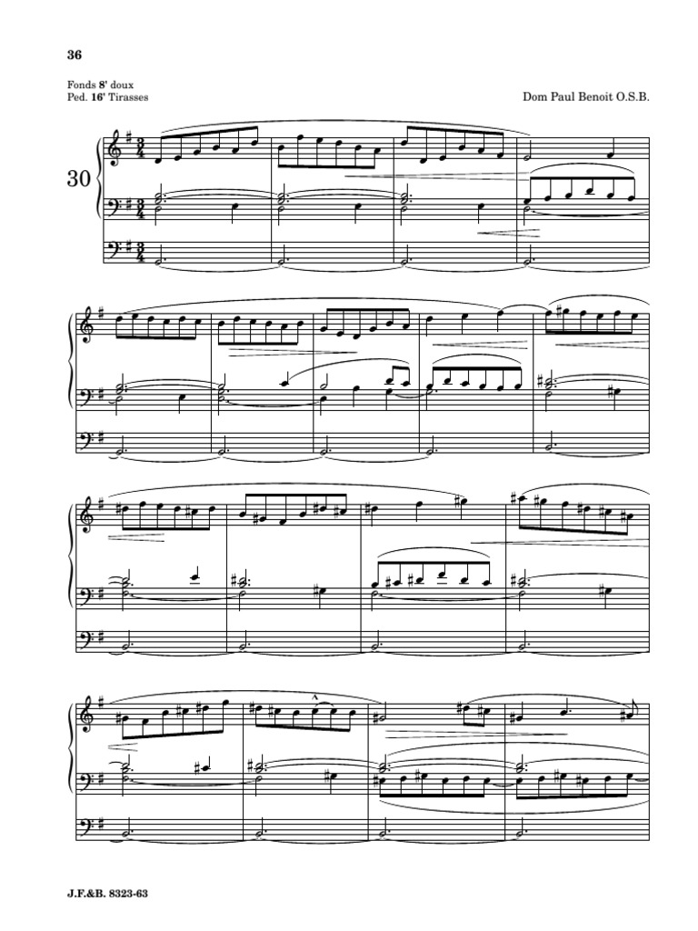 Fonds 8' Doux Ped. 16' Tirasses: Dom Paul Benoit O.S.B | PDF