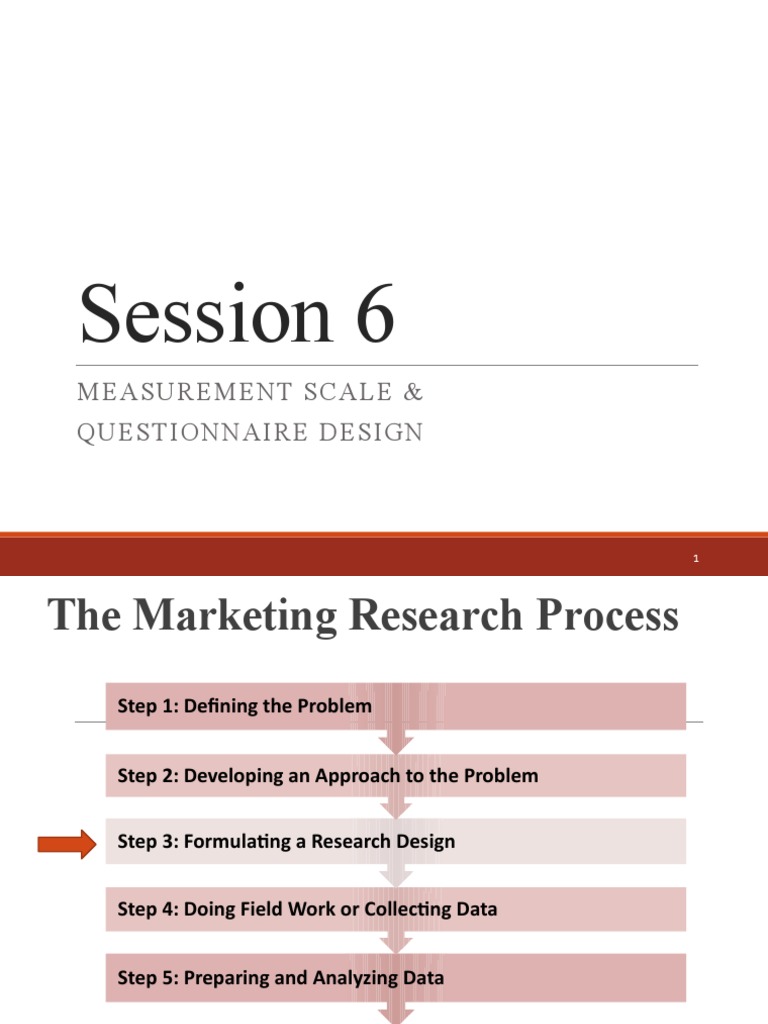 Session 6: Measurement Scale & Questionnaire Design | PDF | Level Of ...