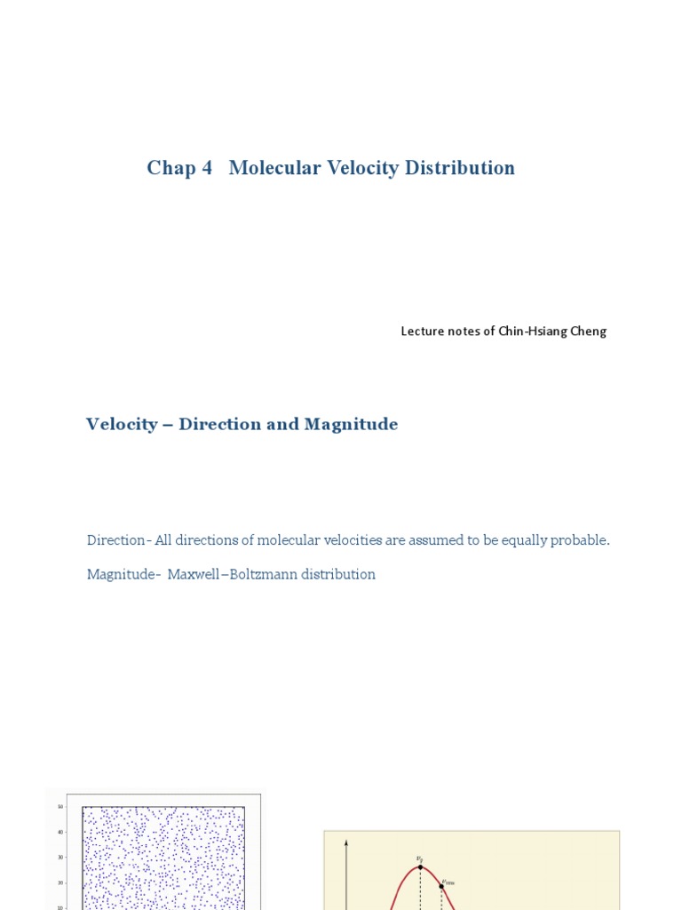 Chap 4 Molecular Velocity Distribution | PDF | Theoretical Physics ...
