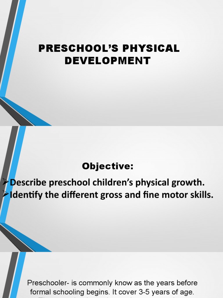 Preschoolers' Physical Development Guide | PDF | Preschool | Sleep
