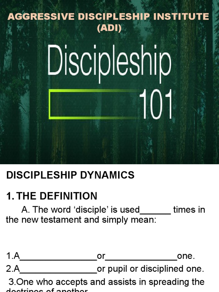 Discipleship 101 (Autosaved) | PDF | Disciple (Christianity ...