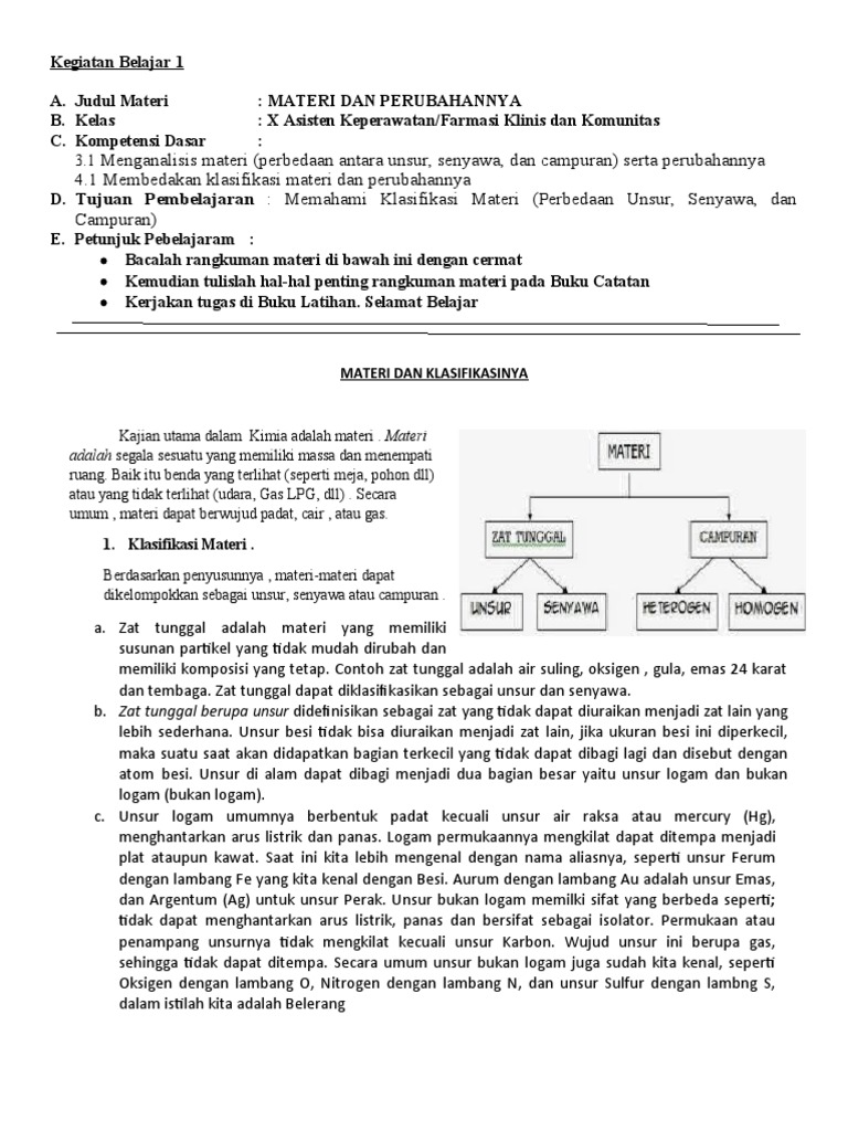 Modul Materi Dan Perubahannya | PDF