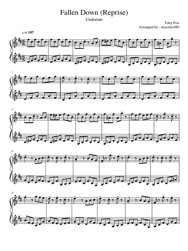Undertale Fallen Down | PDF
