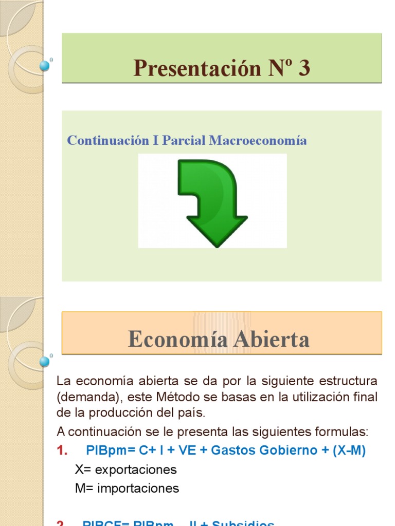 Presentación #3 Macro | PDF | Macroeconómica | Producto Interno Bruto