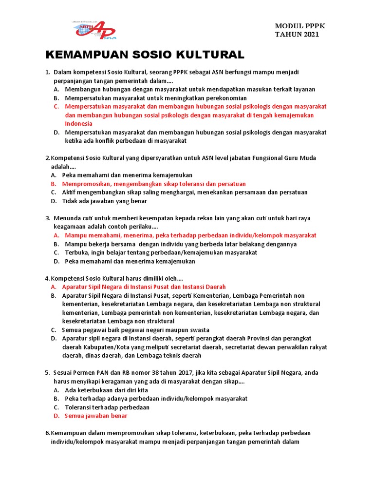 Sosio Kultural 01 | PDF