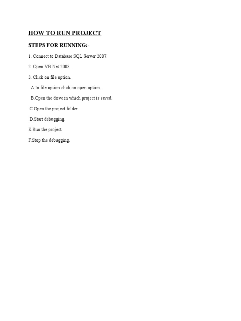 How To Run Project | PDF