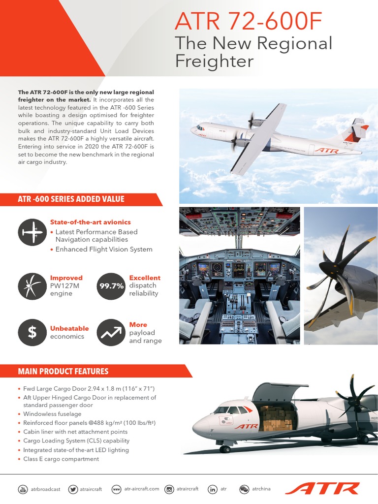The New Regional Freighter: Atr - 600 Series Added Value | PDF | Cargo ...