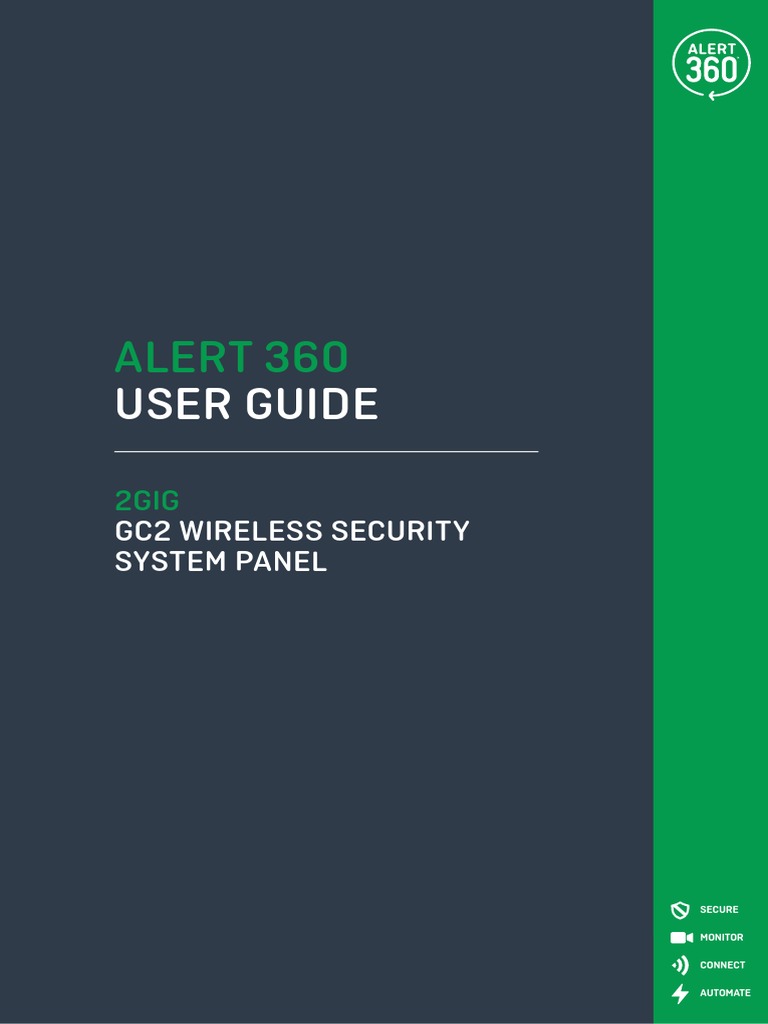 Alert 360 User Guide 2GIG GC2 | PDF | Security Alarm | Computing And Information Technology