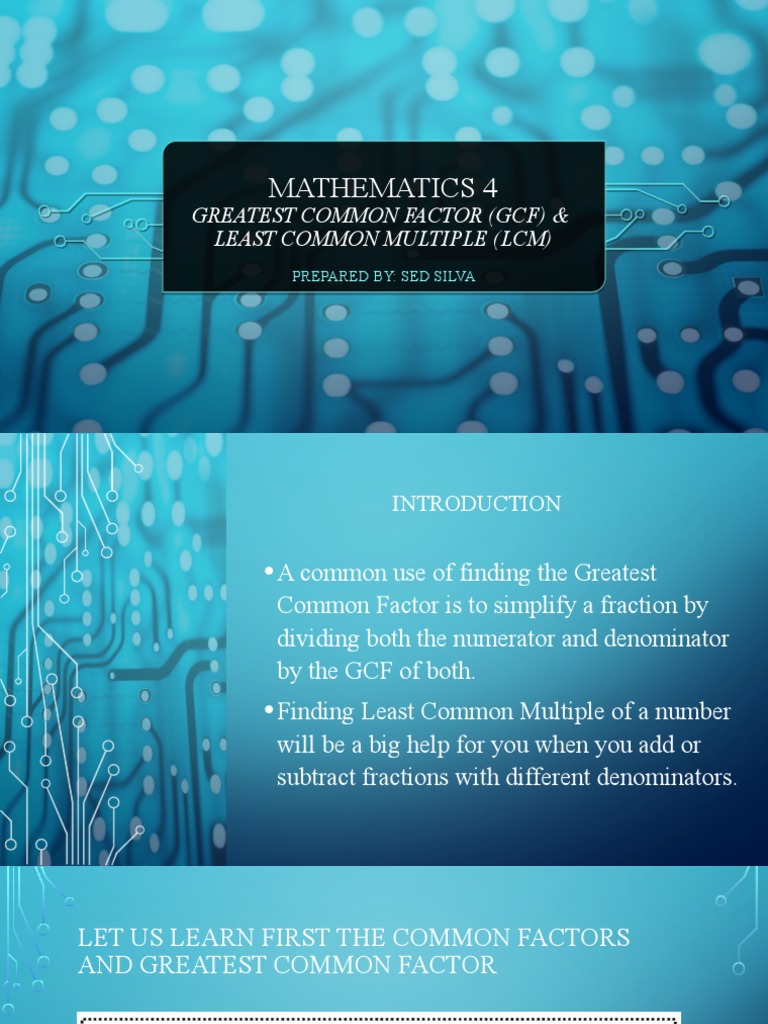 GCF and LCM Explained for Students | PDF | Mathematical Notation ...