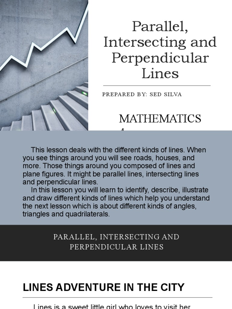 Types of Lines: Parallel, Intersecting, and Perpendicular | PDF ...