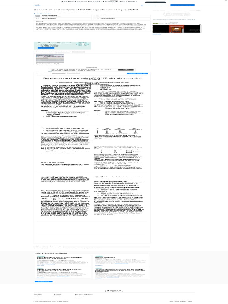 (PDF) Generation and Analysis of 5G NR Signals According To 3GPP | PDF ...