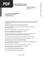 Benefit Verification Letter | PDF | Social Security Administration ...