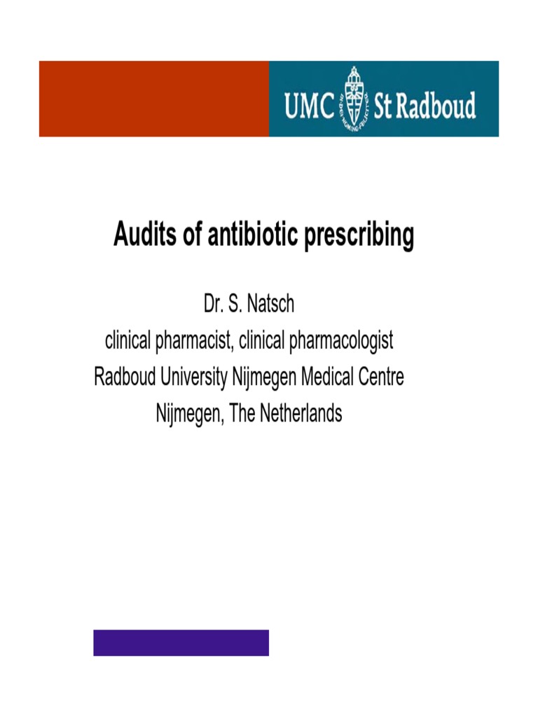 Audits of Antibiotic Prescribing | PDF | Antimicrobial Resistance ...