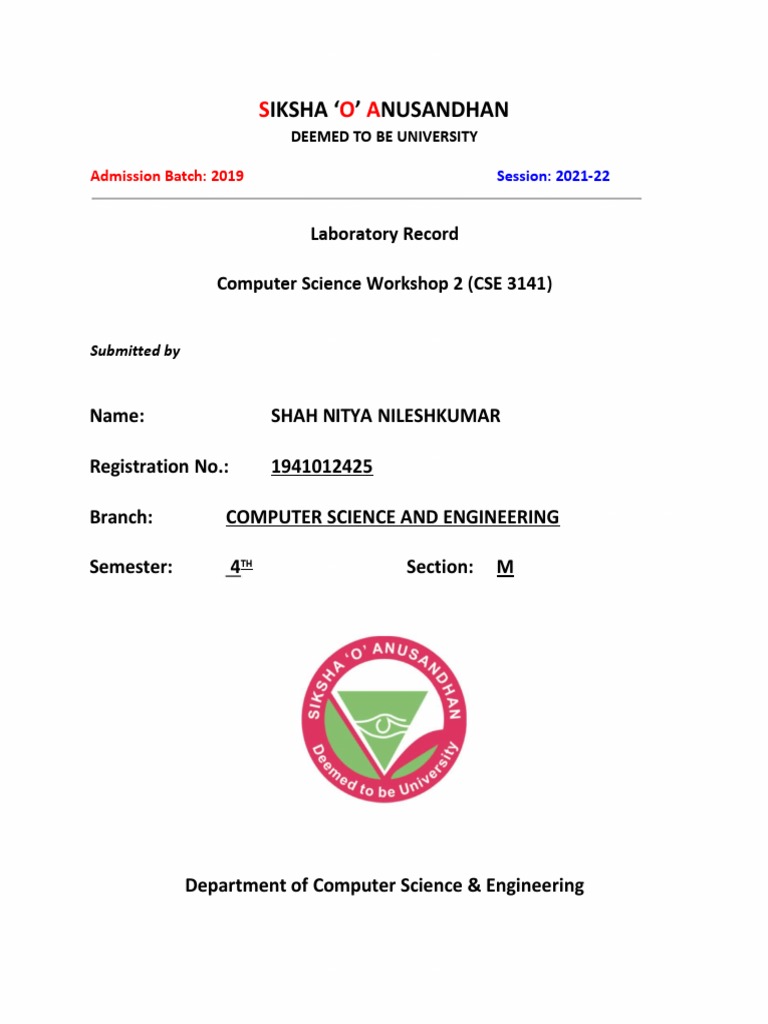 CSE Workshop 2: Java Programs | PDF | Integer (Computer Science ...