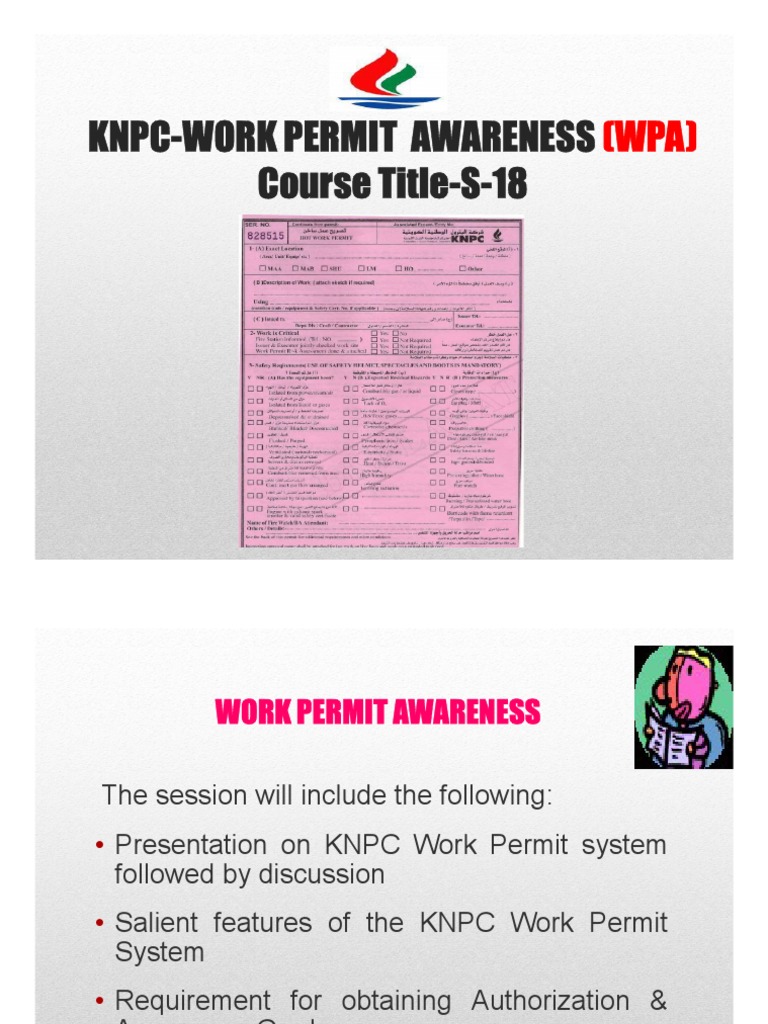 Knpc-Work Permit Awareness Course Title-S-18 | PDF | Risk | Fires