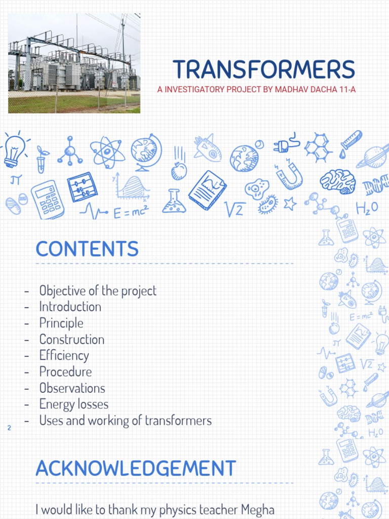 Physics Transformer Invistigatory Project On Transformers | PDF ...