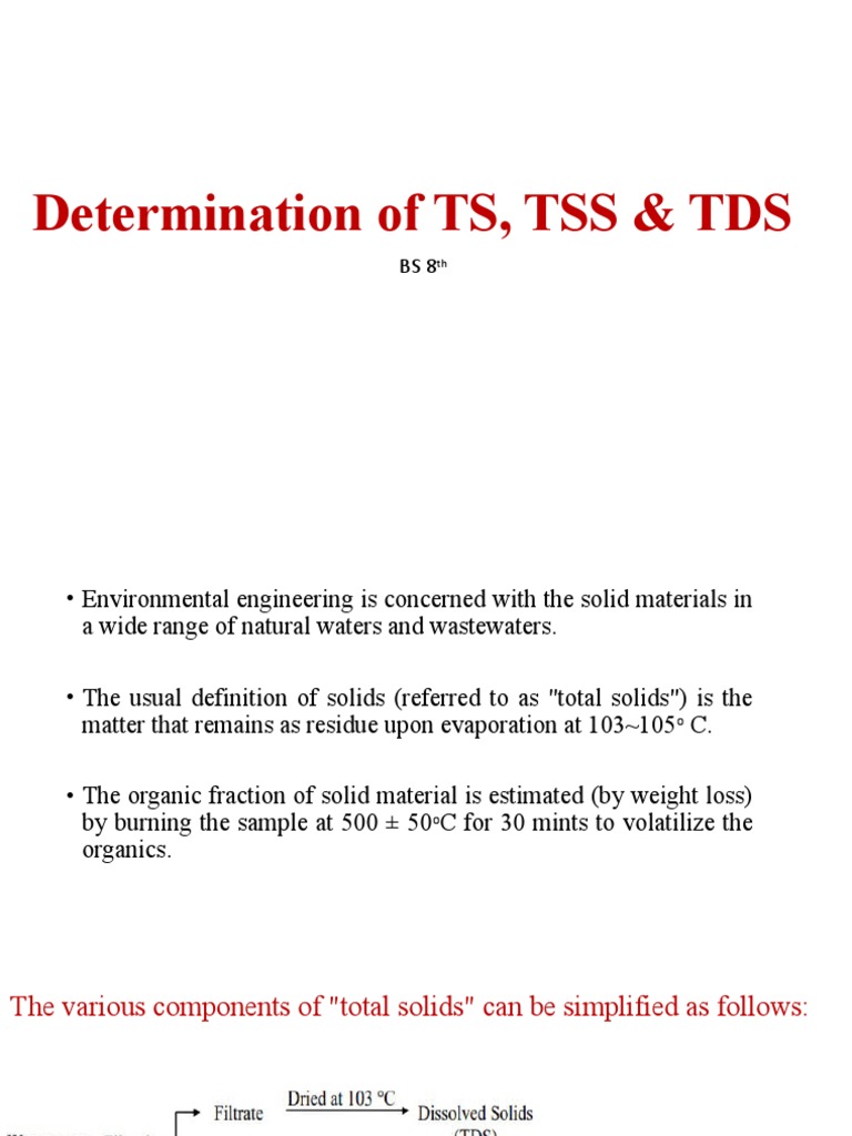 Practical Measurement of TSS, TDS-P | PDF | Filtration | Water Pollution