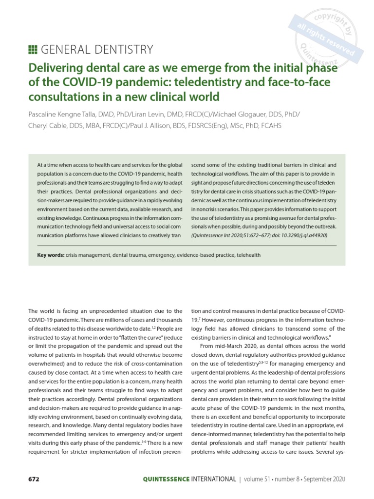 General Dentistry | PDF | Dental Degree | Dentistry