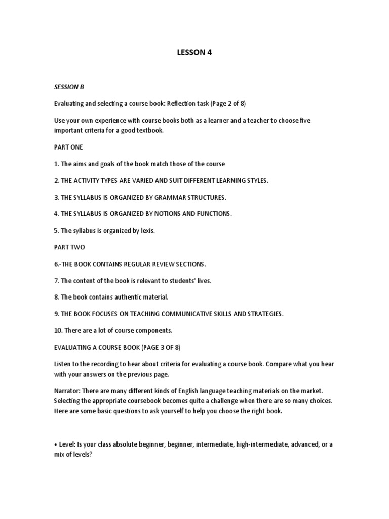 Lesson 4 TKT | PDF | Learning Styles | Books