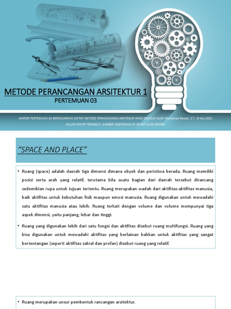 Metode Perancangan Arsitektur 1 03 | PDF