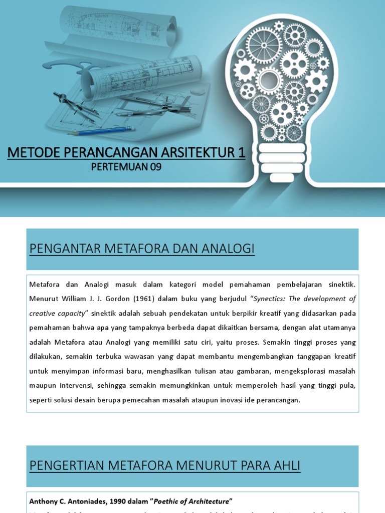 Metode Perancangan Arsitektur 1 09 | PDF