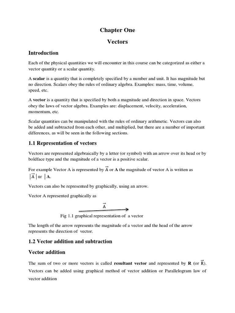 Chapter One | PDF | Euclidean Vector | Abstract Algebra