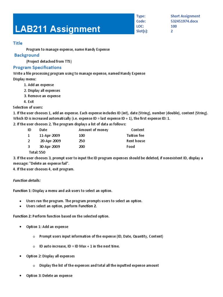 LAB211 Assignment: Title Background Program Specifications | PDF ... LAB211 Assignment: Title Background Program Specifications | PDF ...