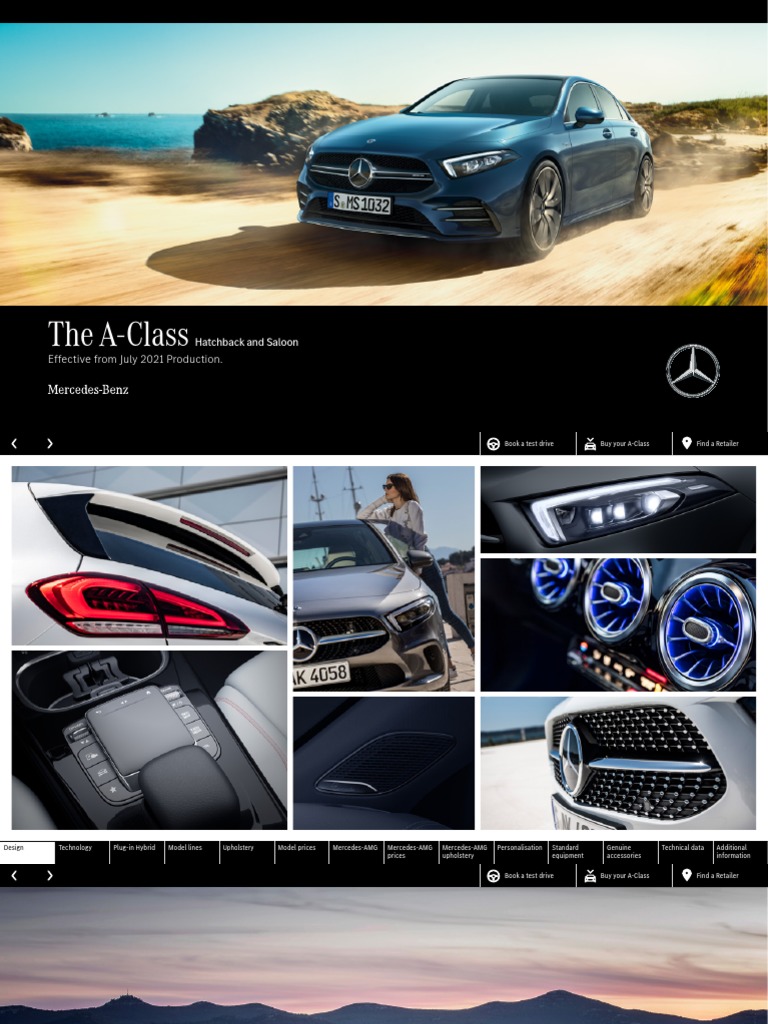 The A Class: Effective From July 2021 Production. Hatchback and Saloon ...