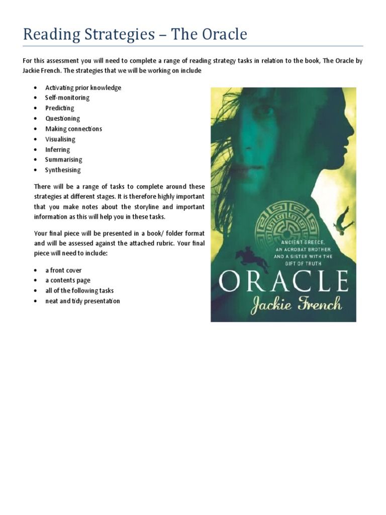 Reading Strategies for The Oracle | PDF | Books | Cognition