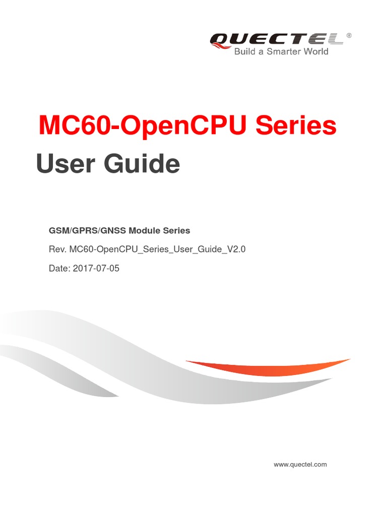 Quectel MC60-OpenCPU Series User Guide | PDF | Network Socket | General Packet Radio Service