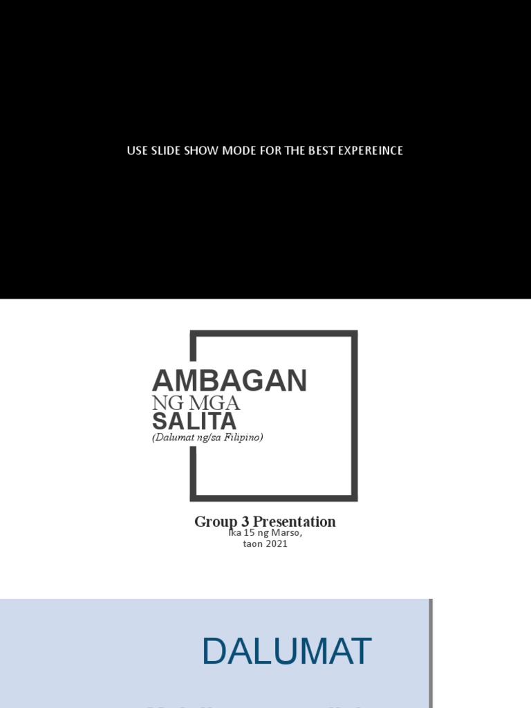 2 Ambagan NG Mga Salita | PDF