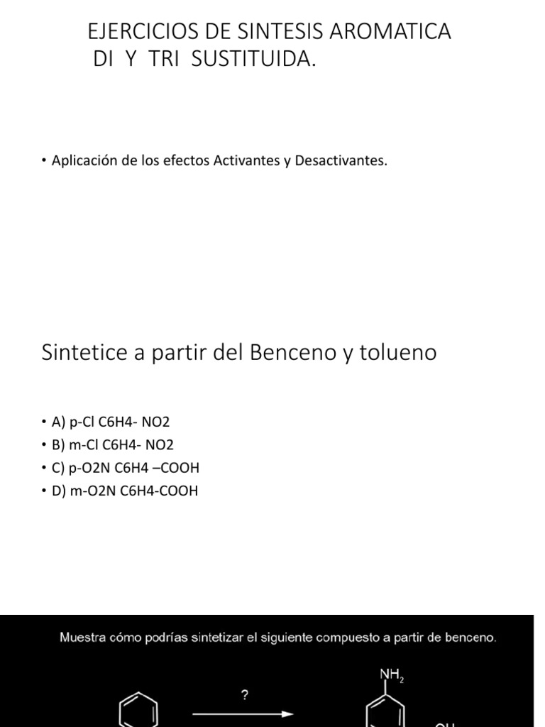 S8 - Ejercicios Anillo Aromatico | PDF