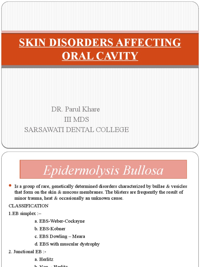 Skin Disorders Affecting Oral Cavity: DR. Parul Khare Iii Mds Sarsawati ...