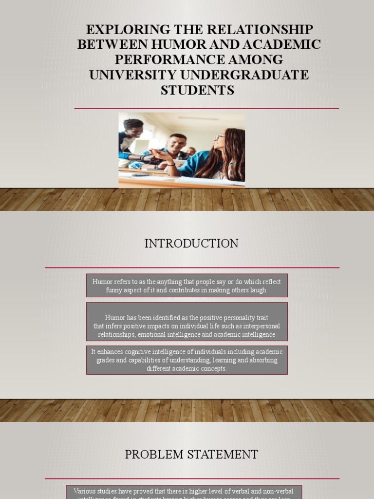 Exploring The Relationship Between Humor and Academic Performance Among ...