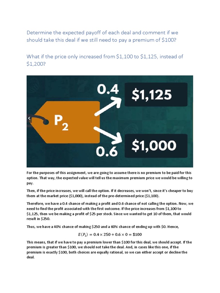 Probability in Finance Solutions | PDF