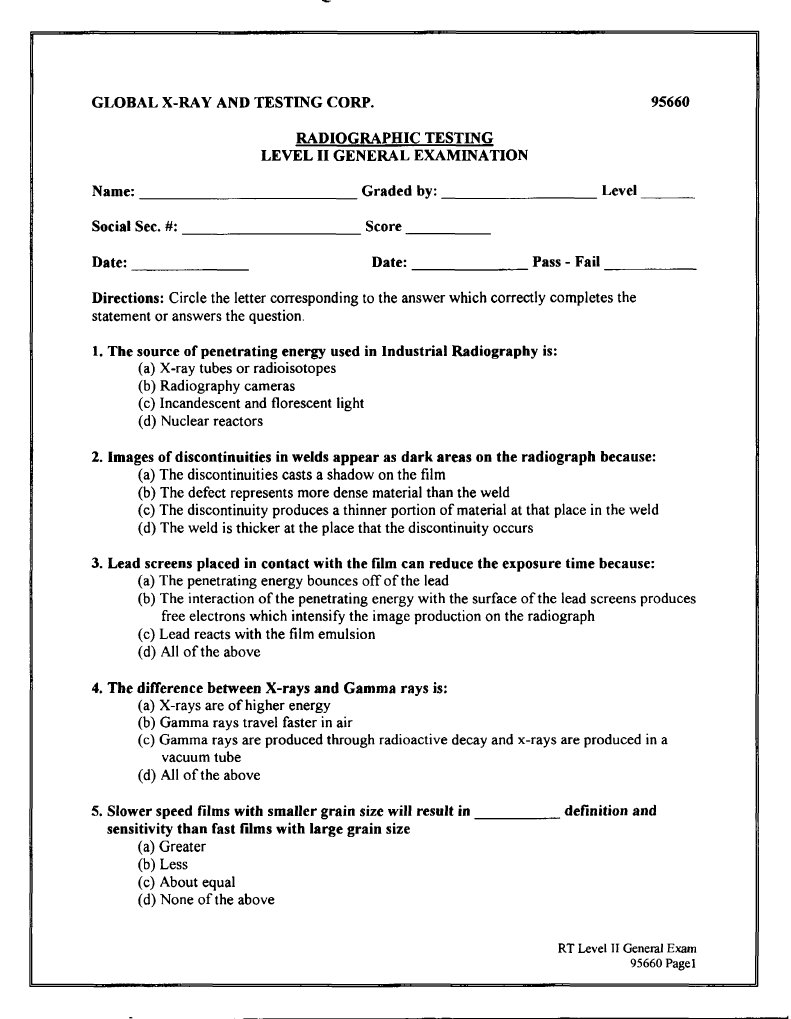 Rt Level Ll Exam 08 30 06 Pdf