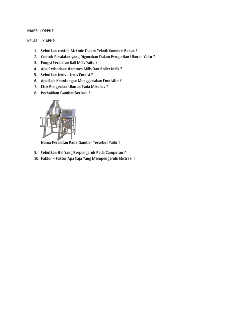 DPPHP Tugas Uts Kelas X Aphp 20-21 | PDF