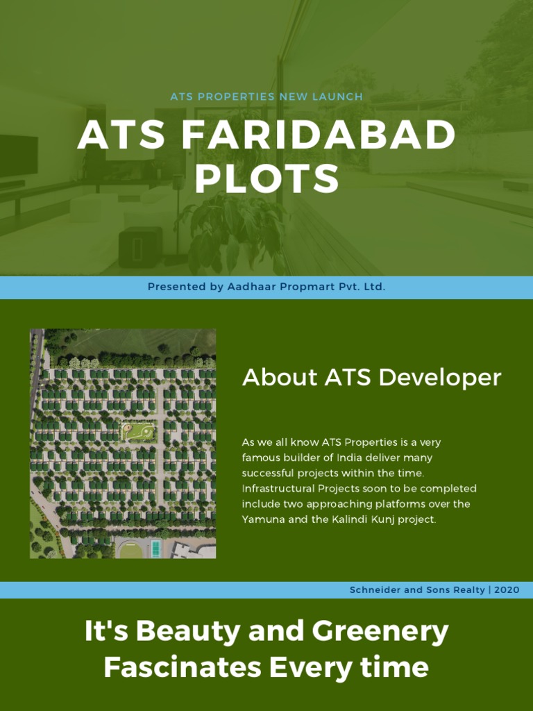ATS Homekraft Faridabad Plots | PDF