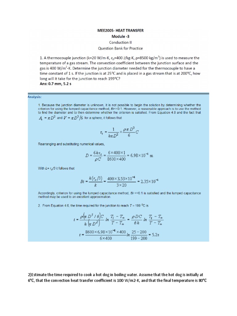 Heat Transfer Calculations and Analysis | PDF | Heat Transfer | Heat