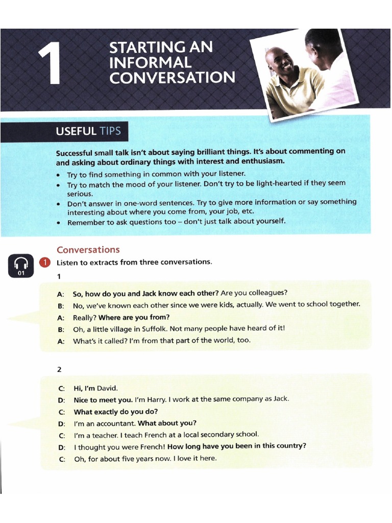 Lesson 1 - Informal Conversation | PDF