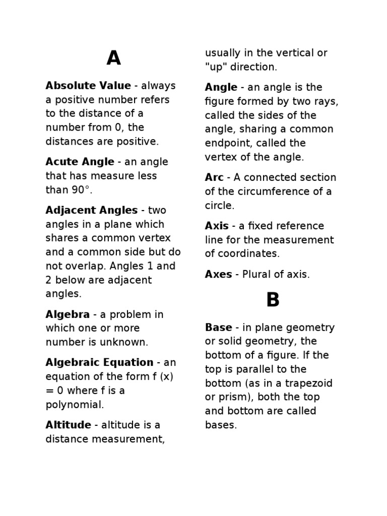 Math Dictionary PDF Free | PDF | Trigonometric Functions | Trigonometry