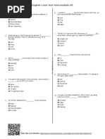 English Test Level A2 PDF | PDF | Linguistics | Grammar