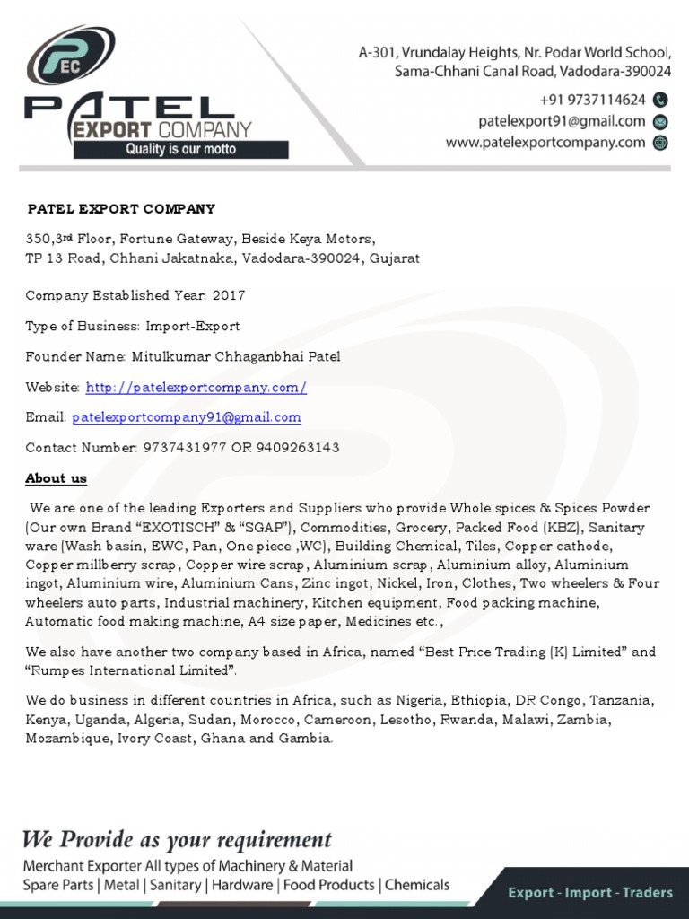 PEC Company Profile | PDF | Business | Technology & Engineering