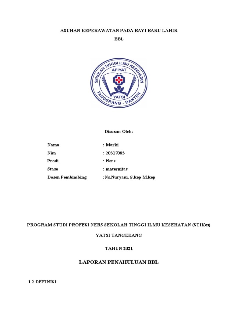 LP Dan Askep BBL - Minggu Ke 2 - Maternitas | PDF