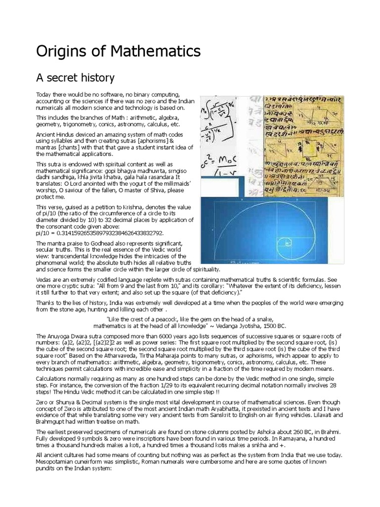 Maths A Secret History | PDF | Numbers | Teaching Mathematics
