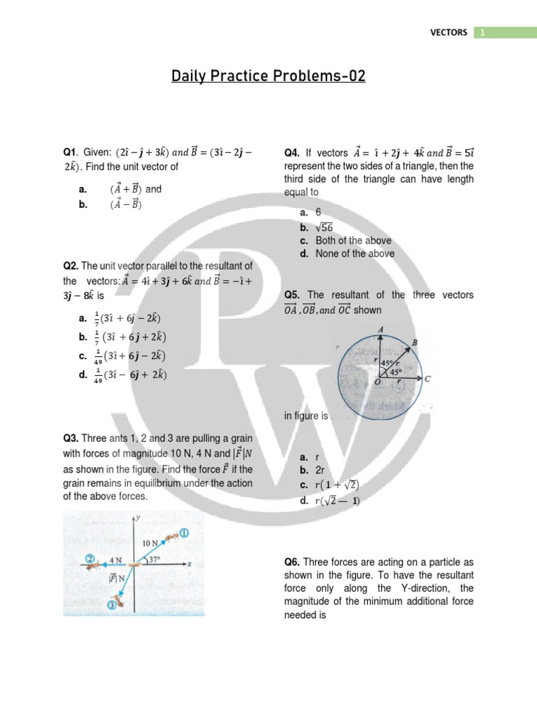 Daily Practice Problems-02 | PDF | Acceleration | Force