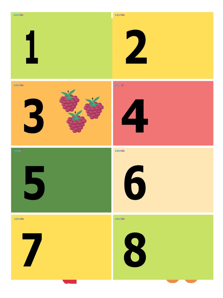 Flashcard Angka Edundu Gratis | PDF