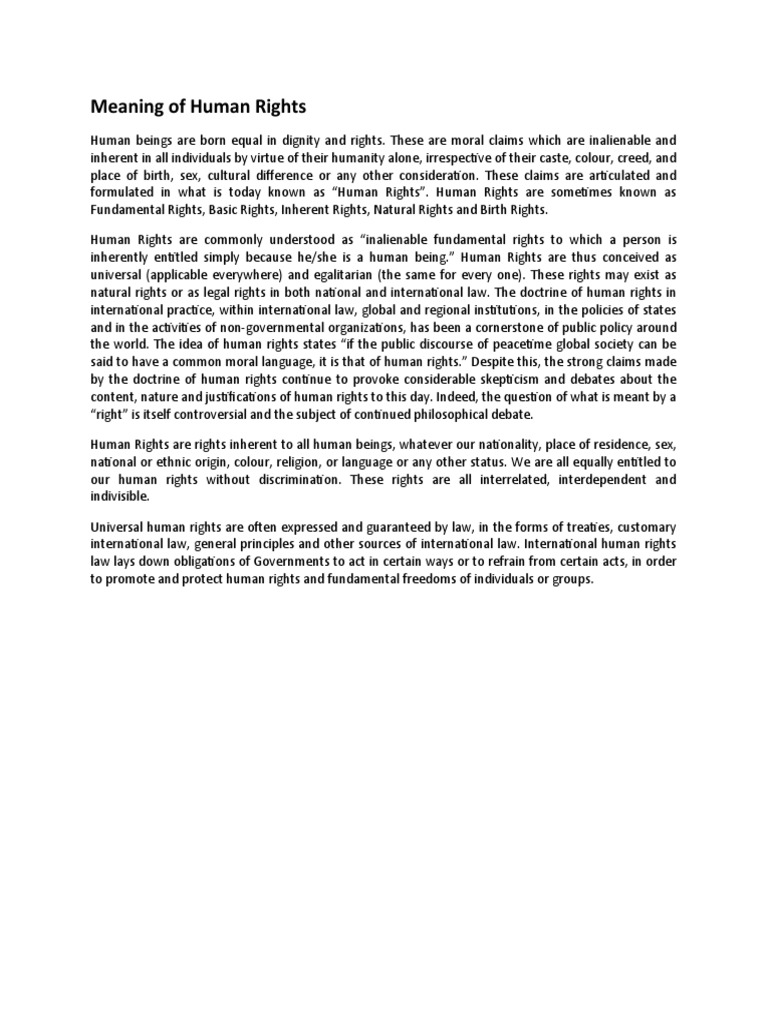 Human Rights Brochure | PDF | Freedom Of Religion | Human Rights